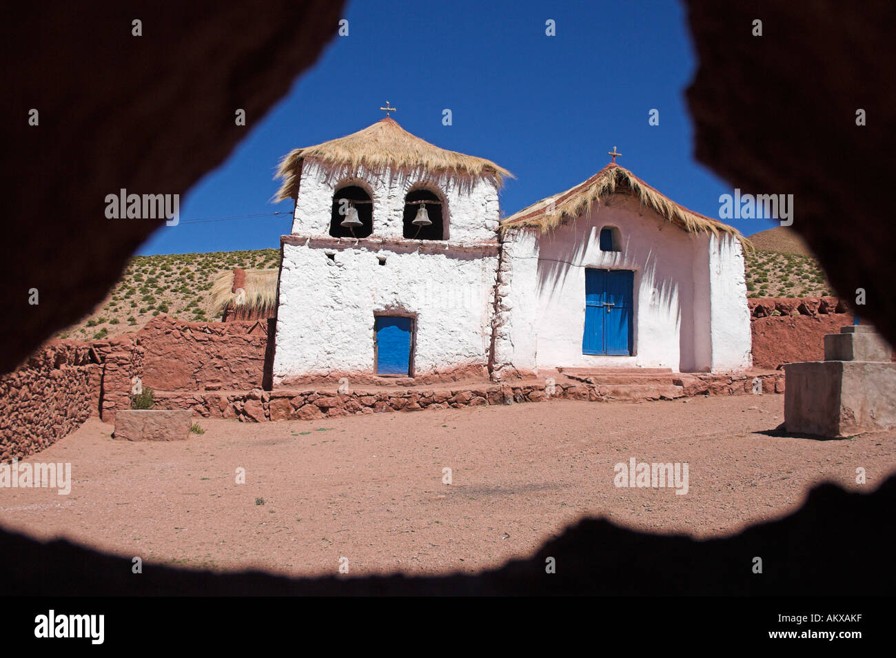 Church of Machuca, Atacama desert, northern Chile, South America Stock ...