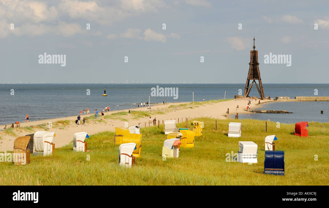 Cuxhaven-Duhnen -Kugelbake at the north sea beach - Lower Saxony ...