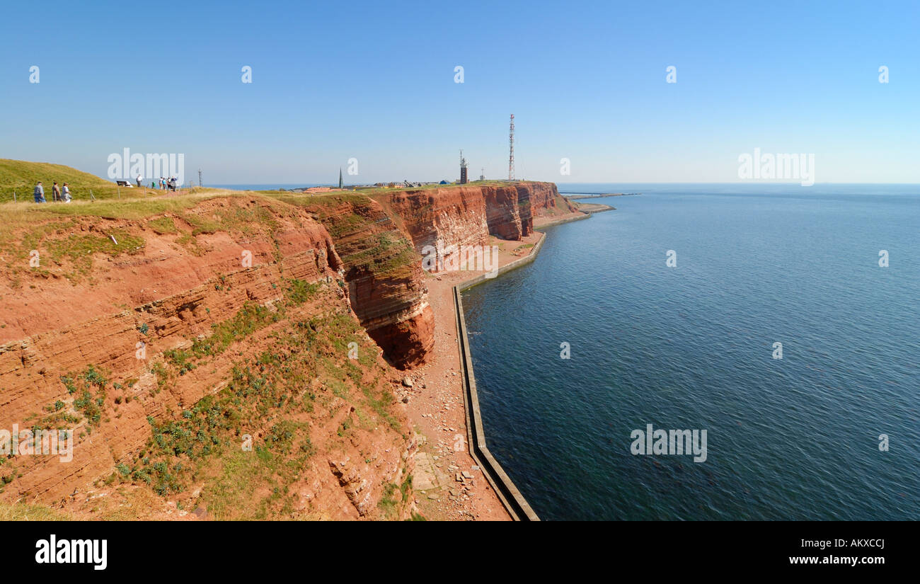 Heligoland - a view over the red sedimentary rocks - Schleswig-Holstein ...