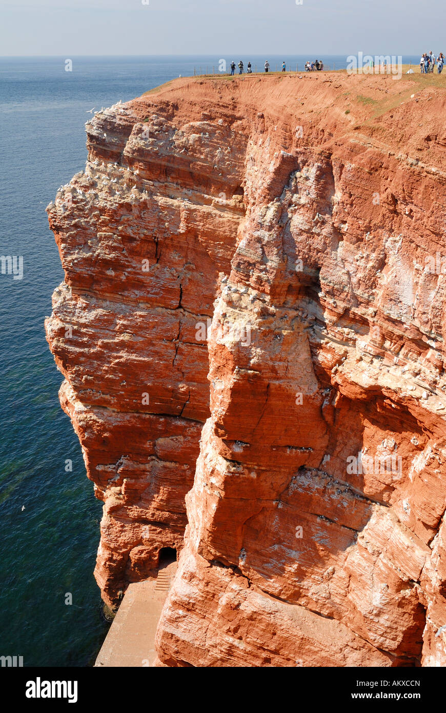 Heligoland - a view over the red sedimentary rock - Schleswig-Holstein ...
