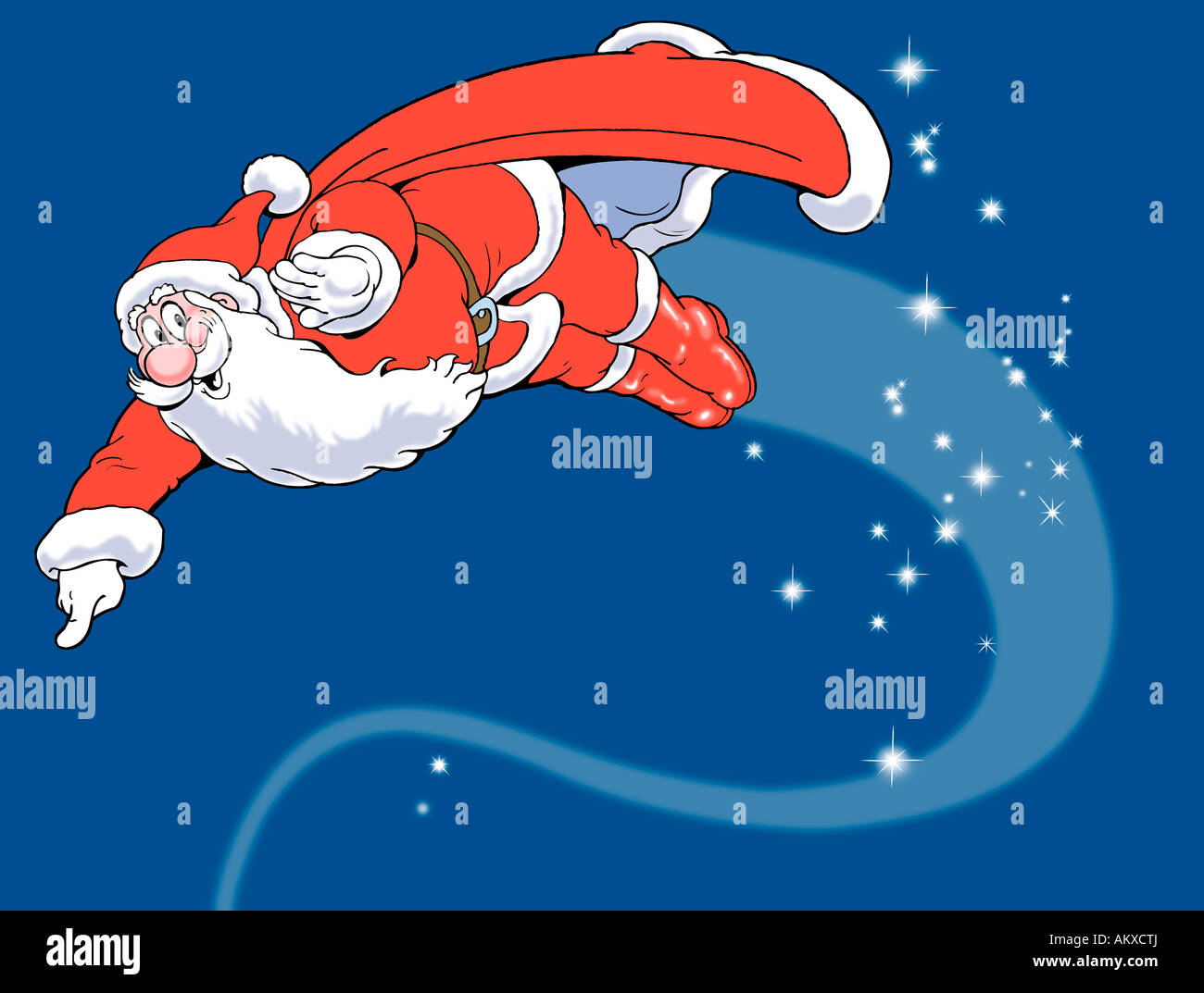 Santa claus superman illustration hi-res stock photography and images ...