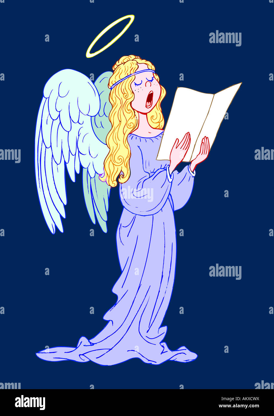 Singing Angel Illustration High Resolution Stock Photography and Images ...