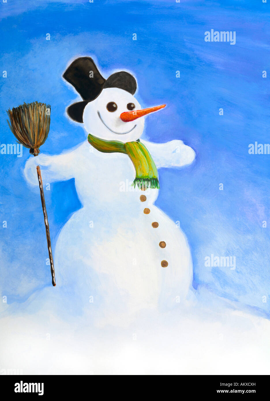 Snowman illustration hi-res stock photography and images - Alamy