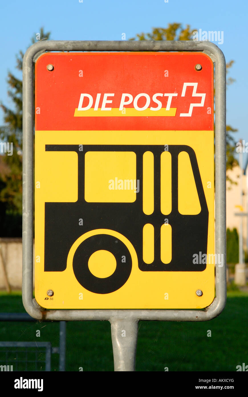 A bus stop sign - Switzerland, Europe Stock Photo - Alamy