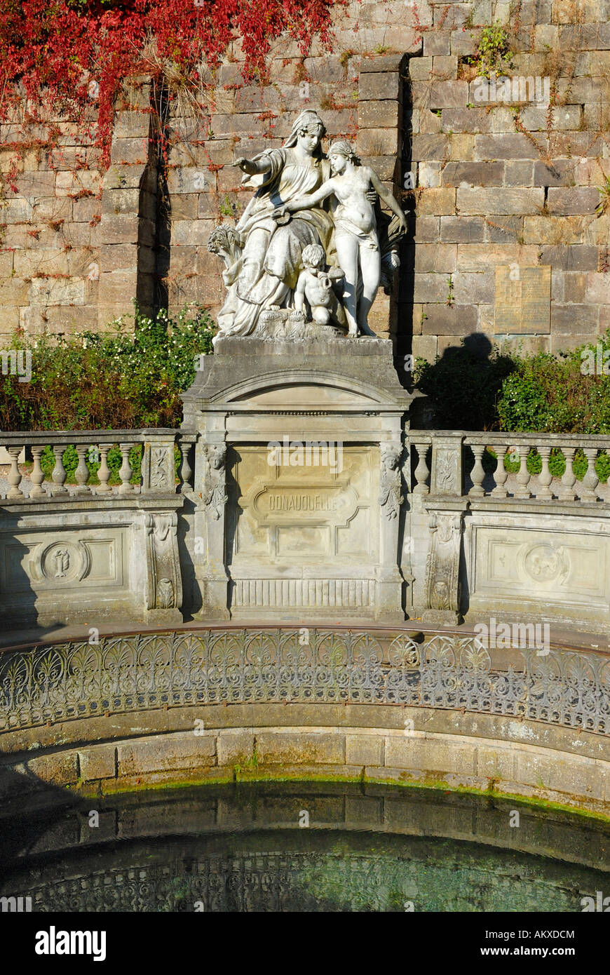 Donaueschingen - the source from the danube river - Baden Wuerttemberg ...