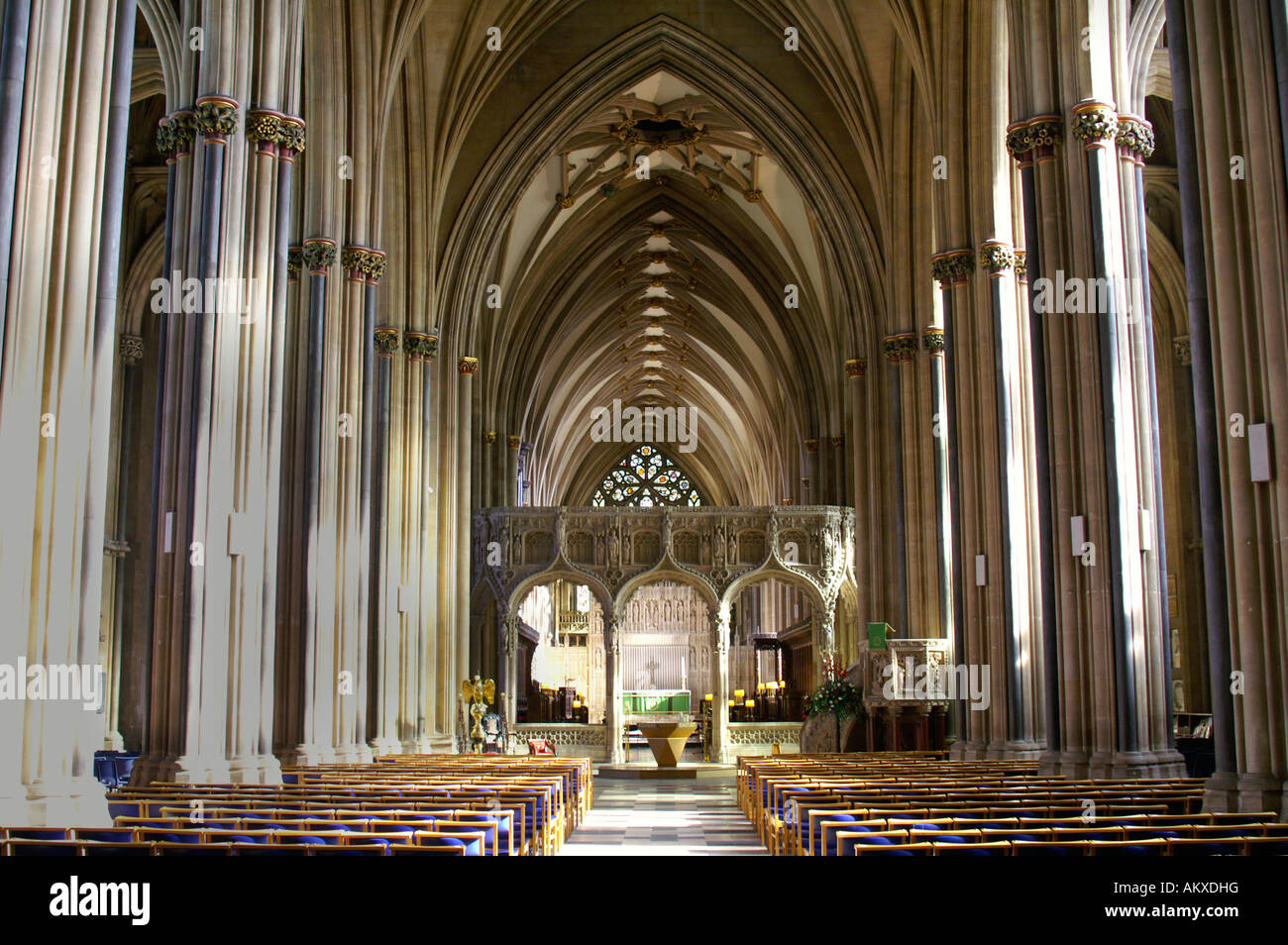 Bristol Cathedral interior, UK Stock Photo - Alamy