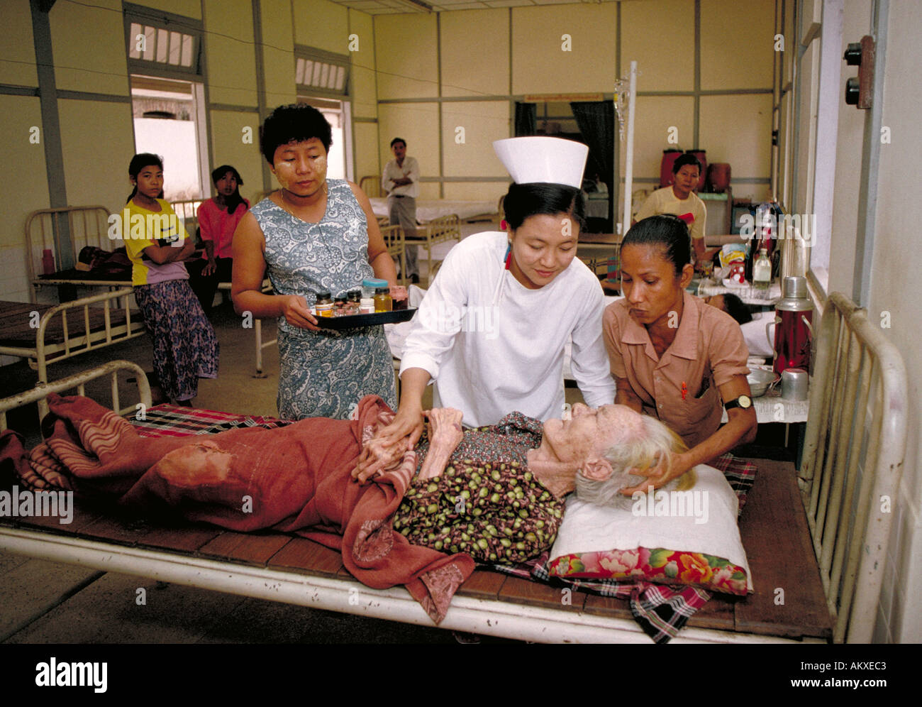 Inside the womens ward of the only hospital in Yangon Myanmar for ...