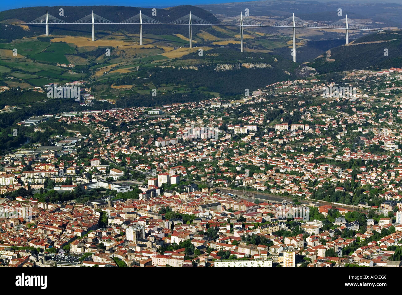Millau viaduct aerial hi-res stock photography and images - Alamy