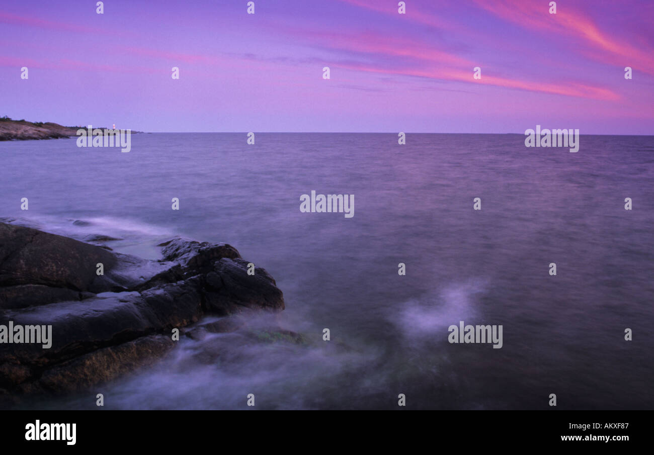 Sunset in Swedish archipelago Stock Photo - Alamy