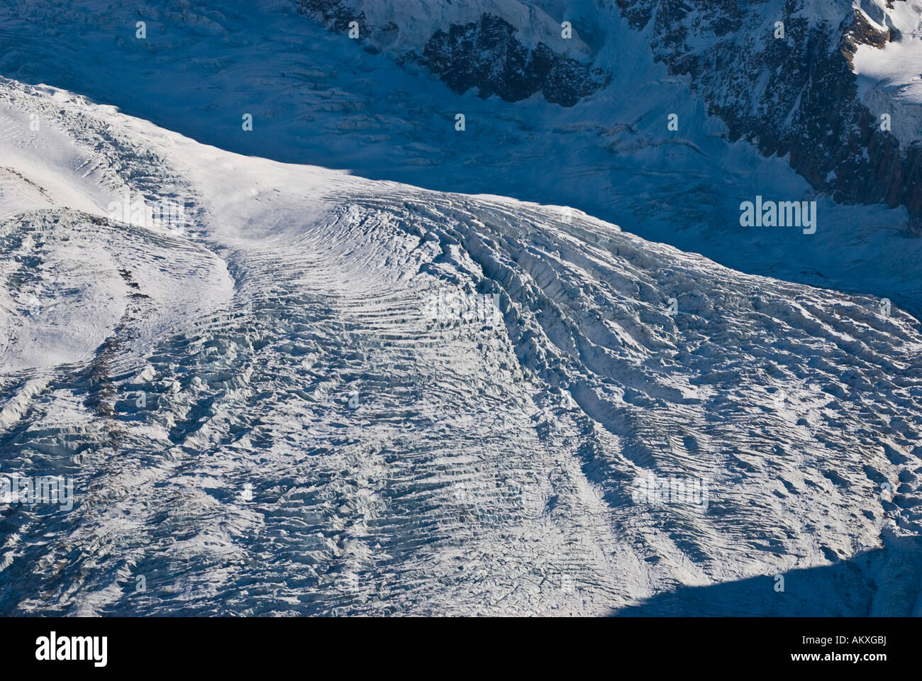 Border glacier, "Grenzgletscher" Zermatt, Valais, Switzerland Stock ...