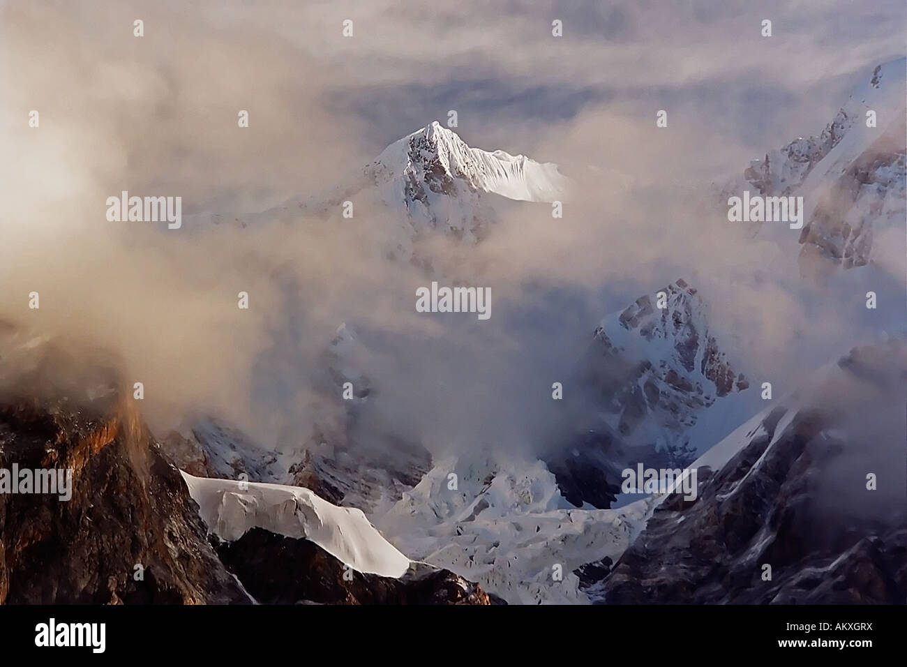 The mountain range Central Tian Shan is located in Kazakhstan Stock ...