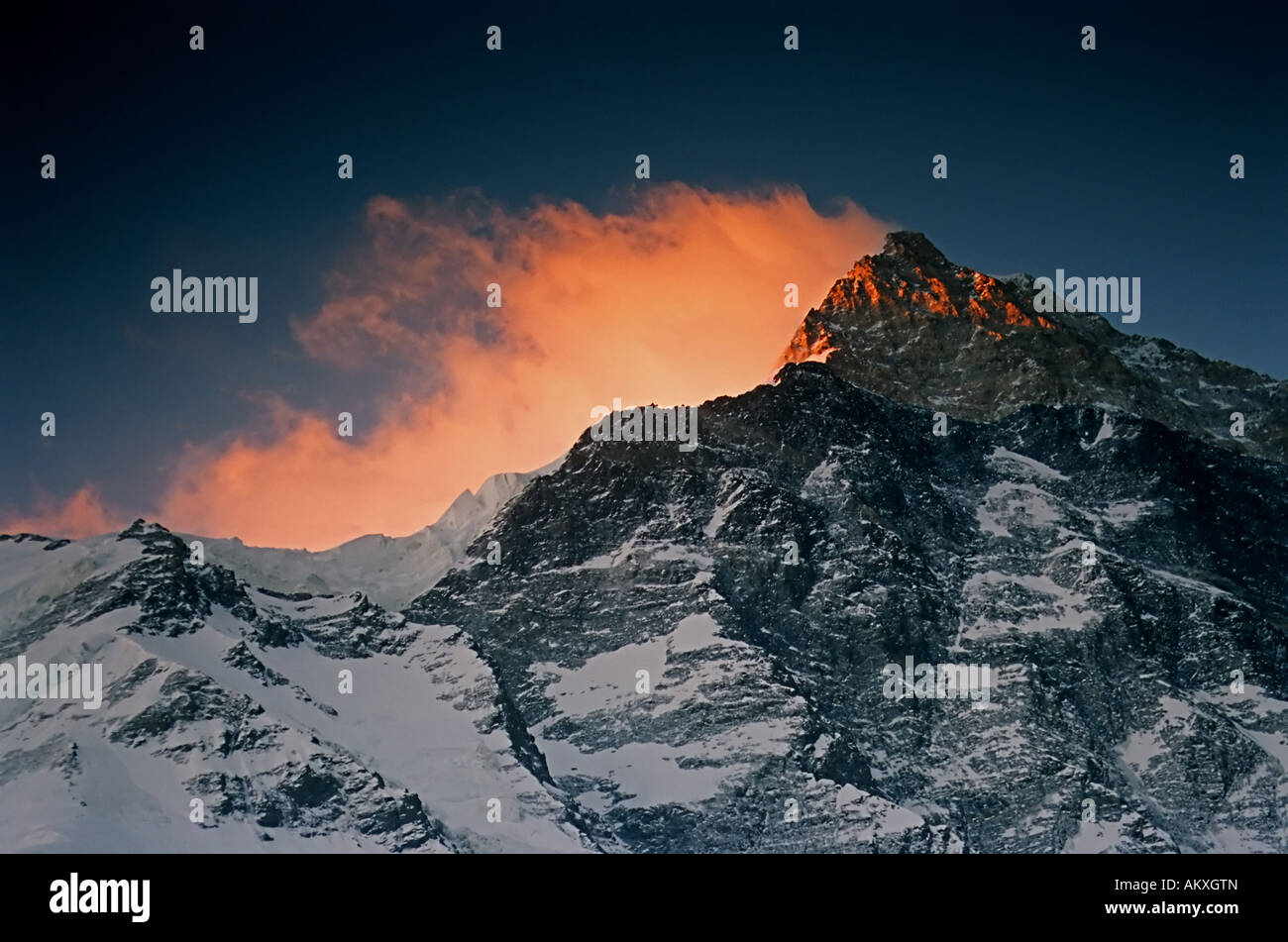 The mountain range Central Tian Shan is located in Kazakhstan Stock ...