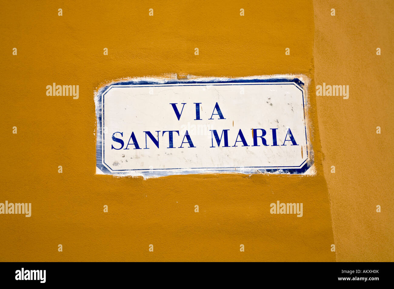 Street name Santa Maria Campiglia Marittima Tuscany Italy Stock Photo ...