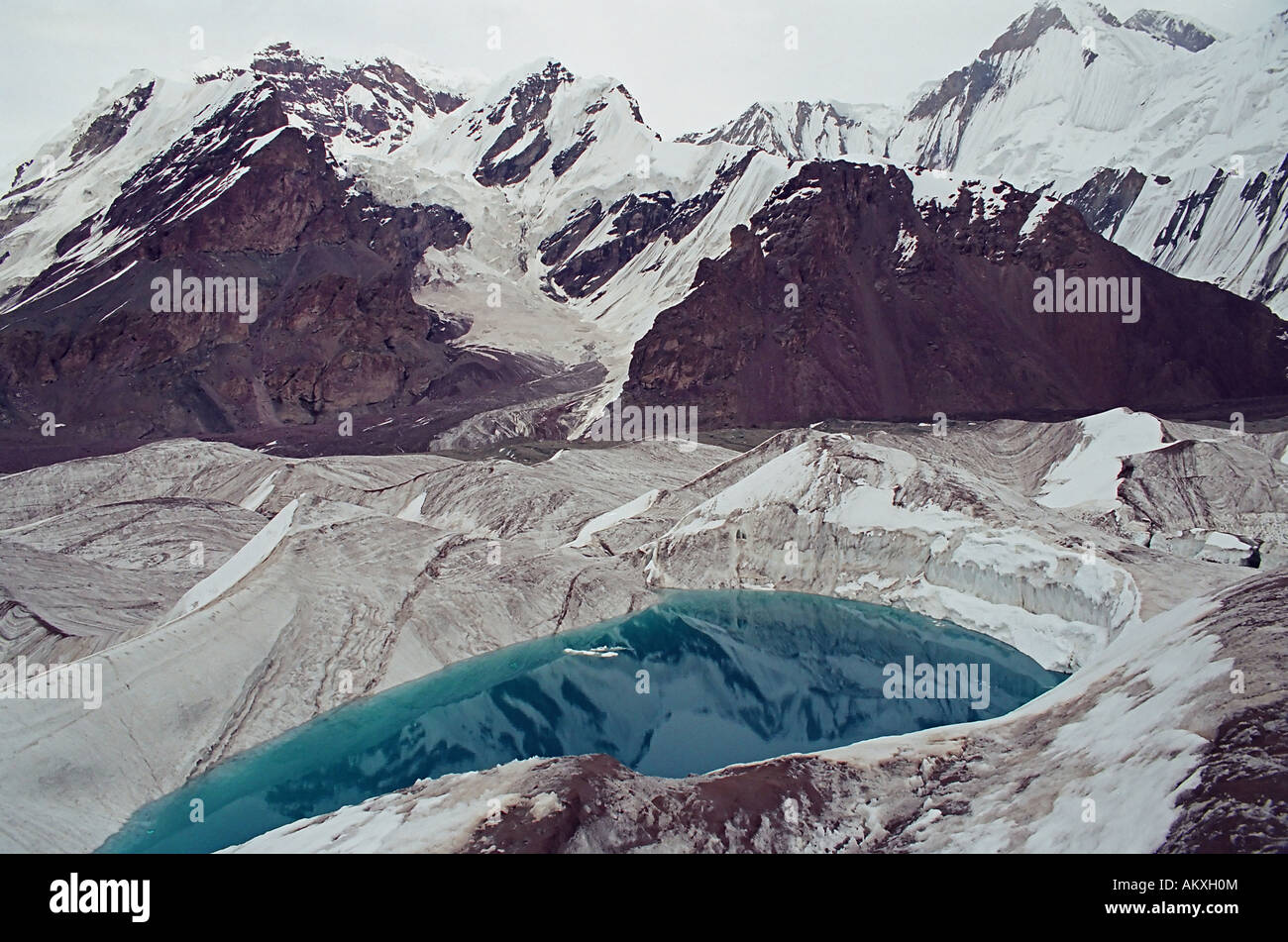 The mountain range Central Tian Shan is located in Kazakhstan Stock ...