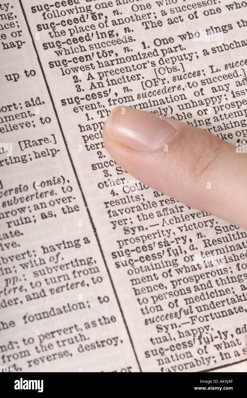 Finger pointing word in dictionary hi-res stock photography and images ...