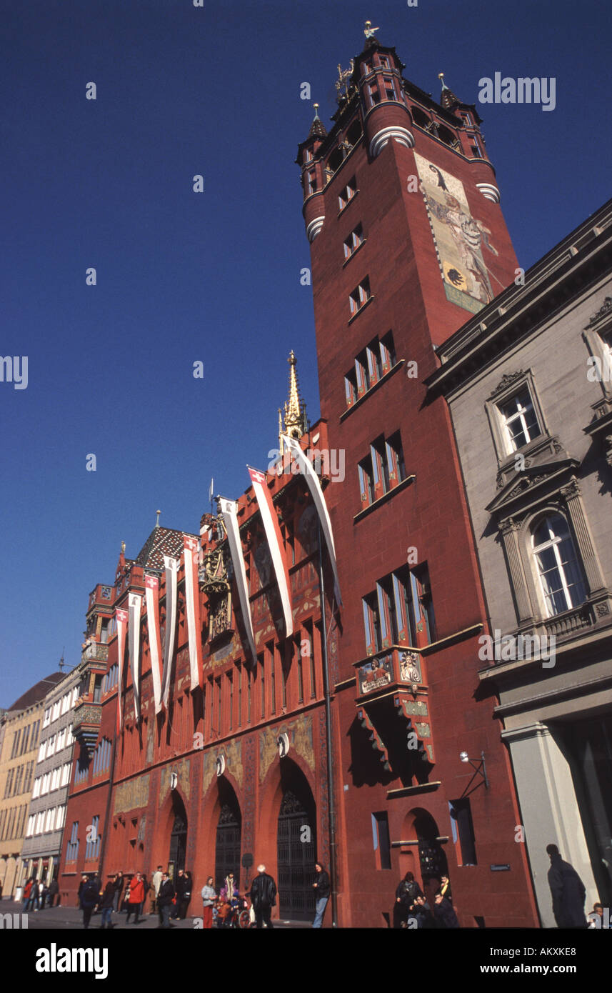 BASEL Rathaus on Marktplatz in Grossbasel Stock Photo - Alamy