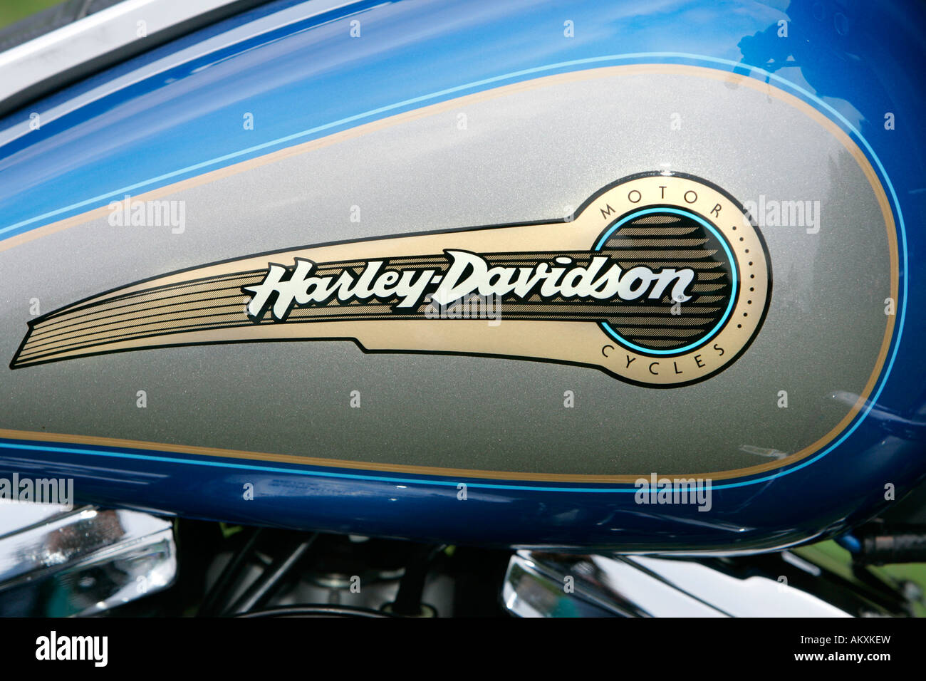 Harley Davidson, Gasolinetank, detail Stock Photo - Alamy