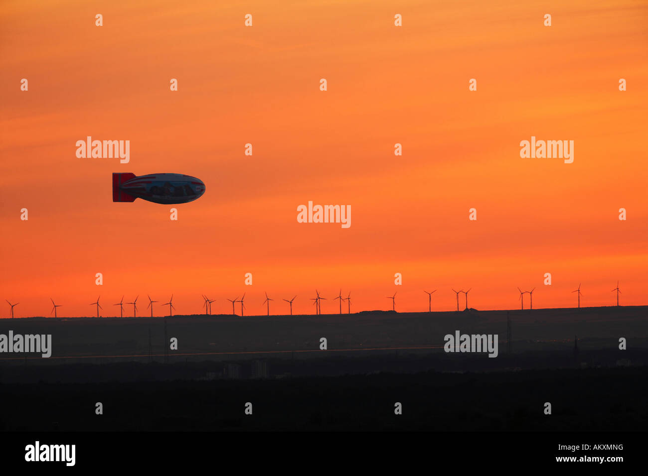 Zeppelin at sunset Stock Photo - Alamy