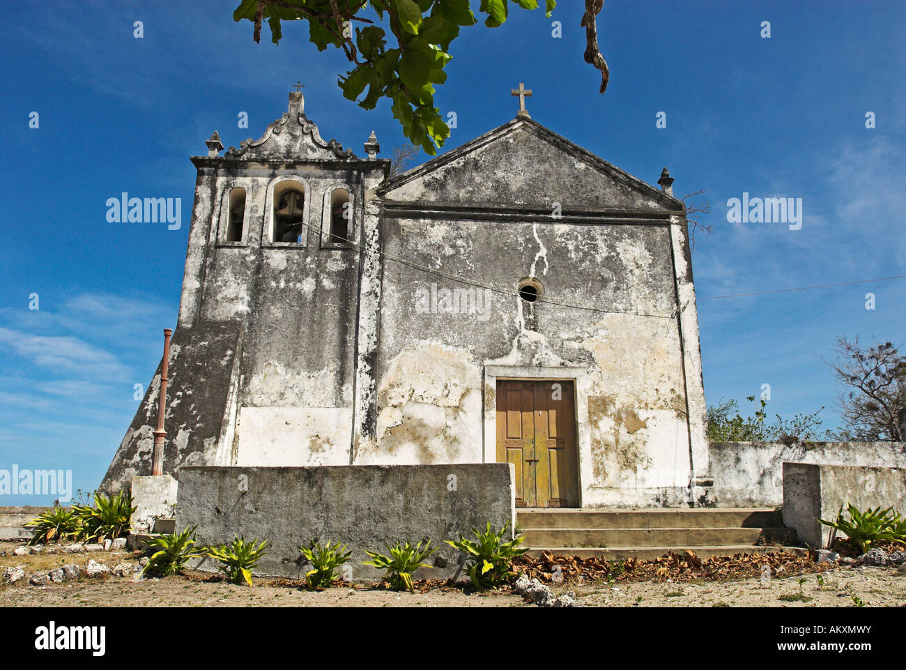 Church in the ghost town of Ibo Island, Quirimbas islands, Mozambique ...