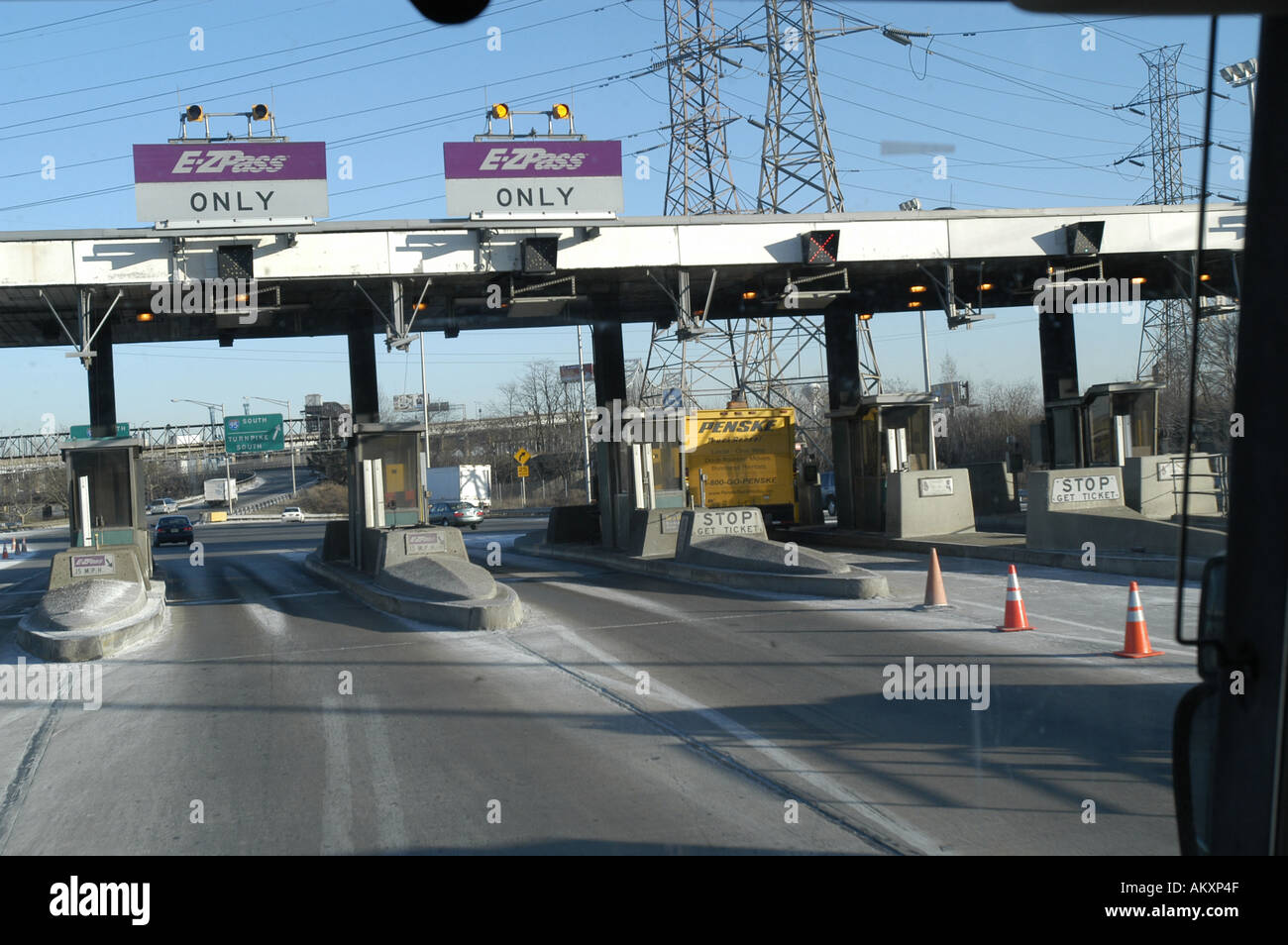 A view of a highway from a car Stock Photo - Alamy