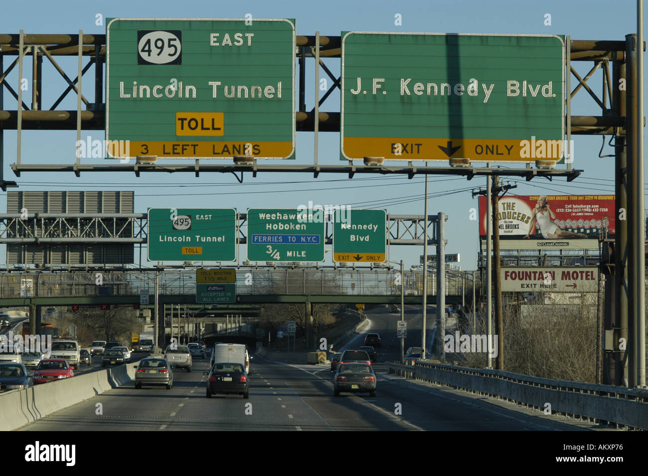 A view of a highway from a car Stock Photo - Alamy