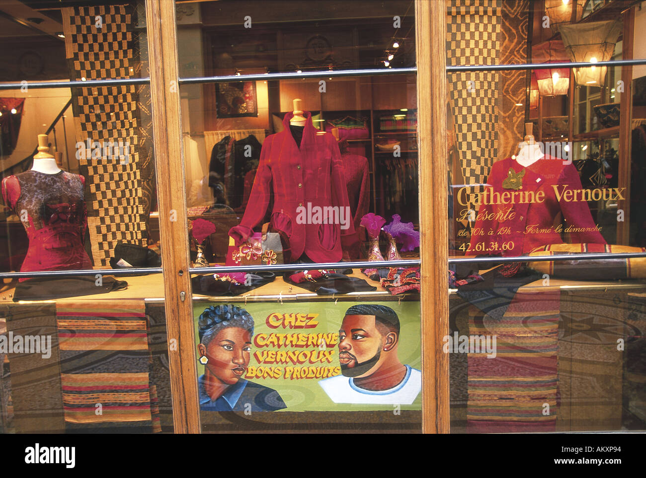 A clothes shop window at Galerie Vivienne Paris France Stock Photo - Alamy