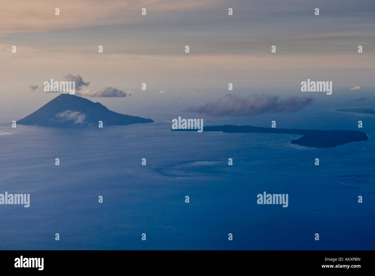 Bunaken Iseland with the volcano Manado Tua. North Sulawesi, Indonesia ...