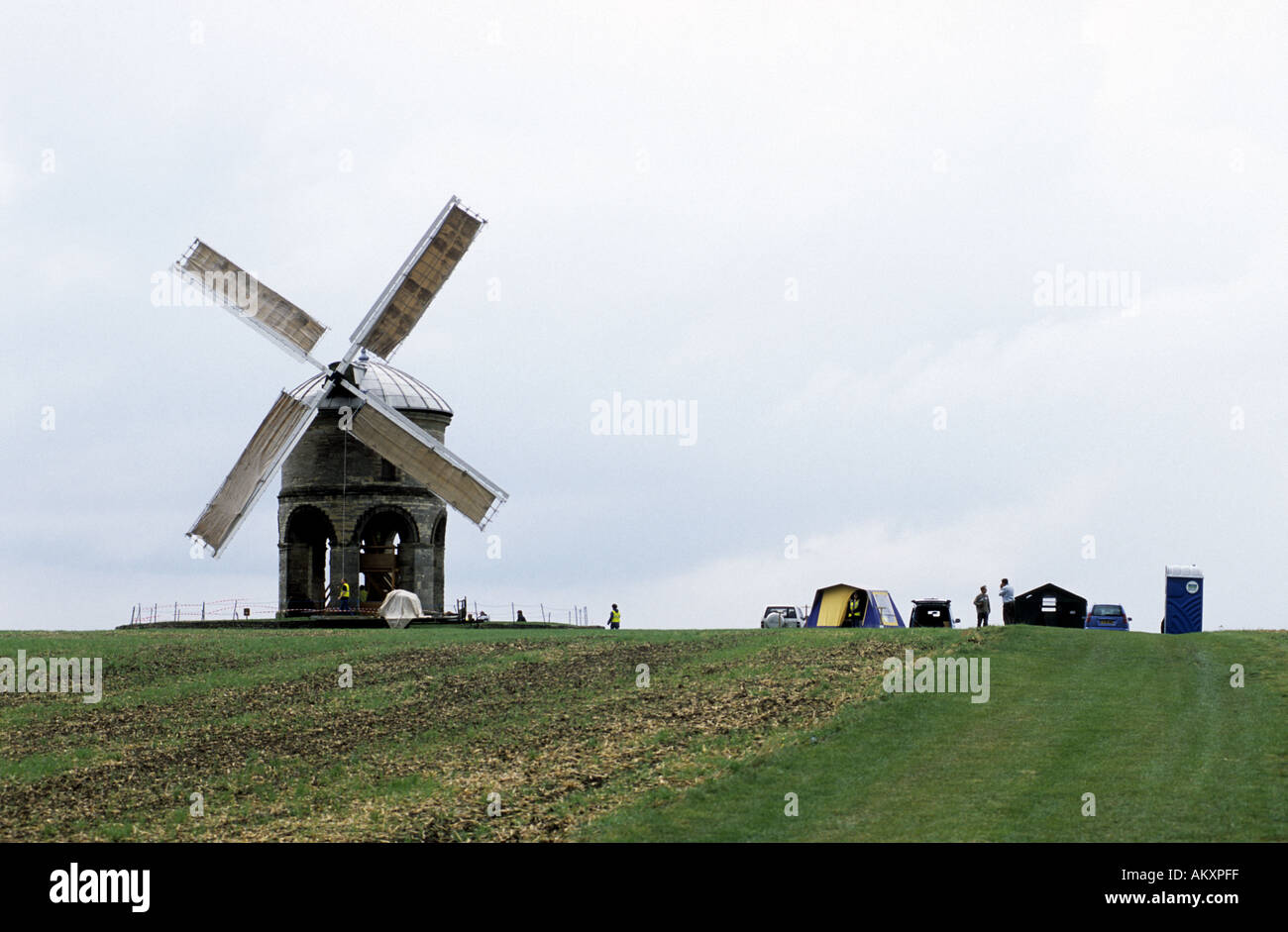Chesterton Mill fitted with sailcloth during a heritage open day ...