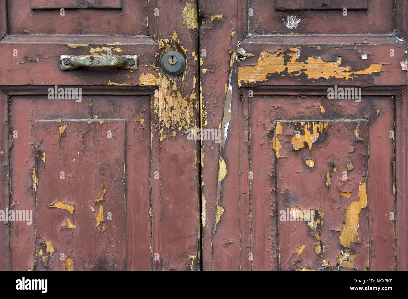 Weathered wooden door, close-up Stock Photo - Alamy