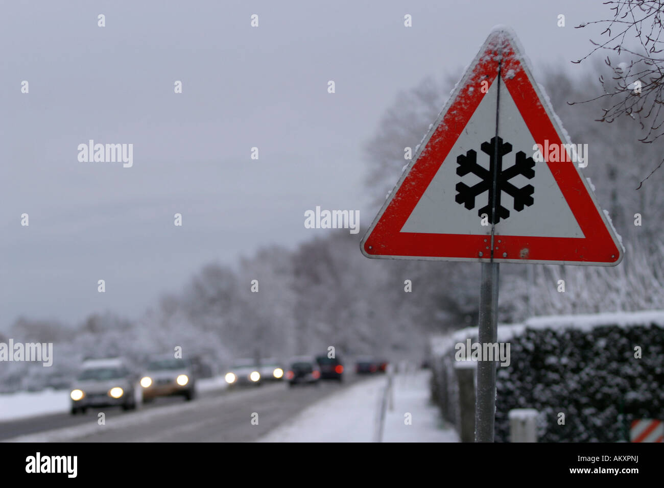 Roadway snow germany hi-res stock photography and images - Alamy