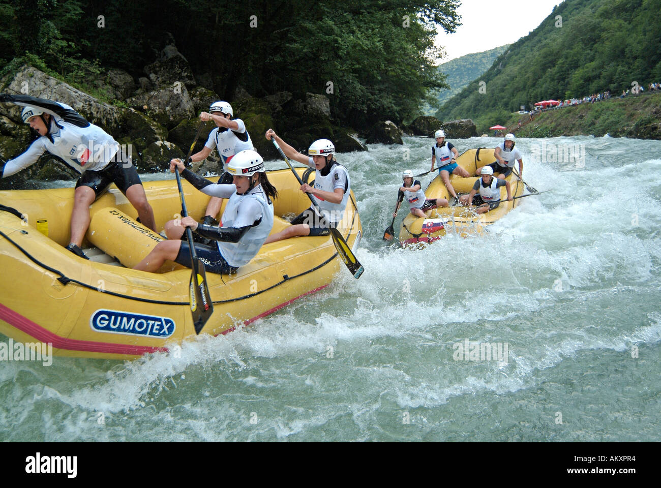 Exciting raft race adventure hi-res stock photography and images - Alamy
