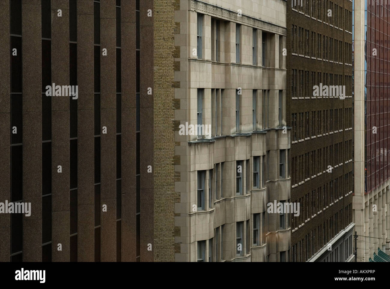 Layers of architectural downtown buildings Stock Photo - Alamy