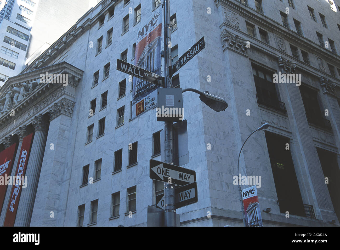 Stock Exchange on Wall Street sign post New York USA Stock Photo - Alamy