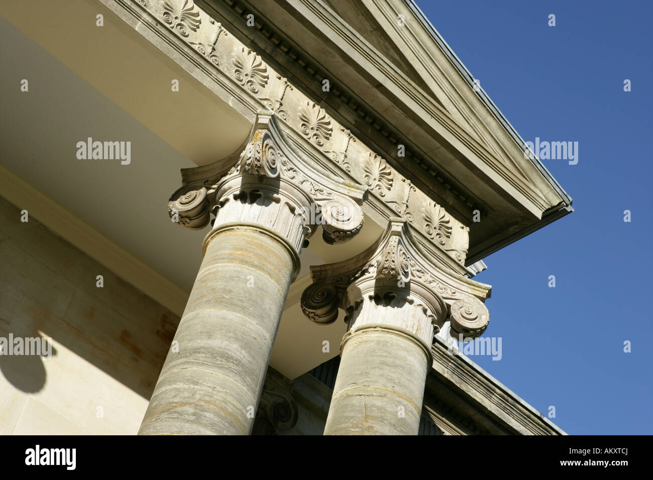 Architectural detail of Ionic columns on Adam villa, Brasted Place ...