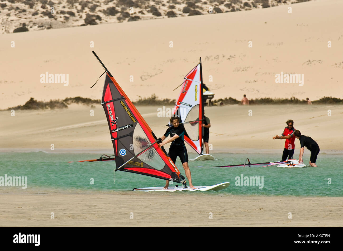 Windsurfing school sotavento fuerteventura hi-res stock photography and ...