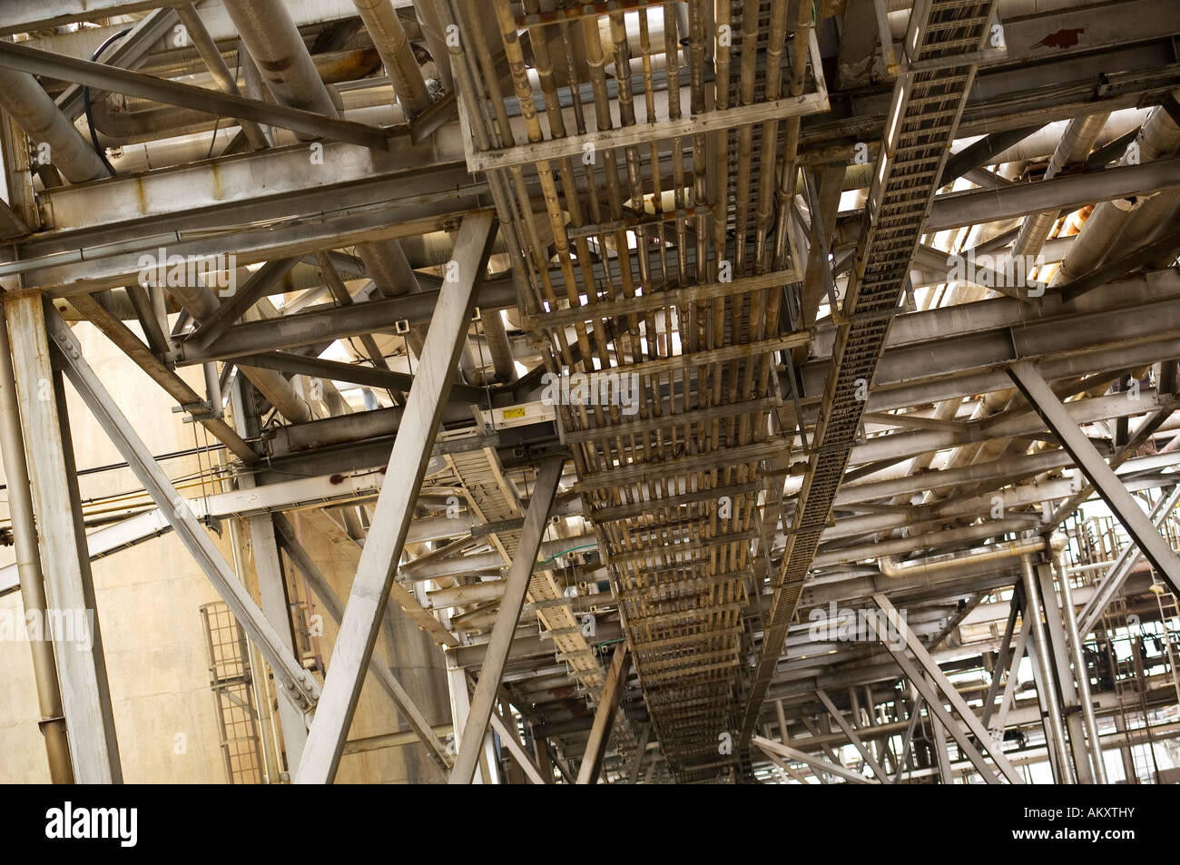 Metal framework of industrial structure Stock Photo - Alamy