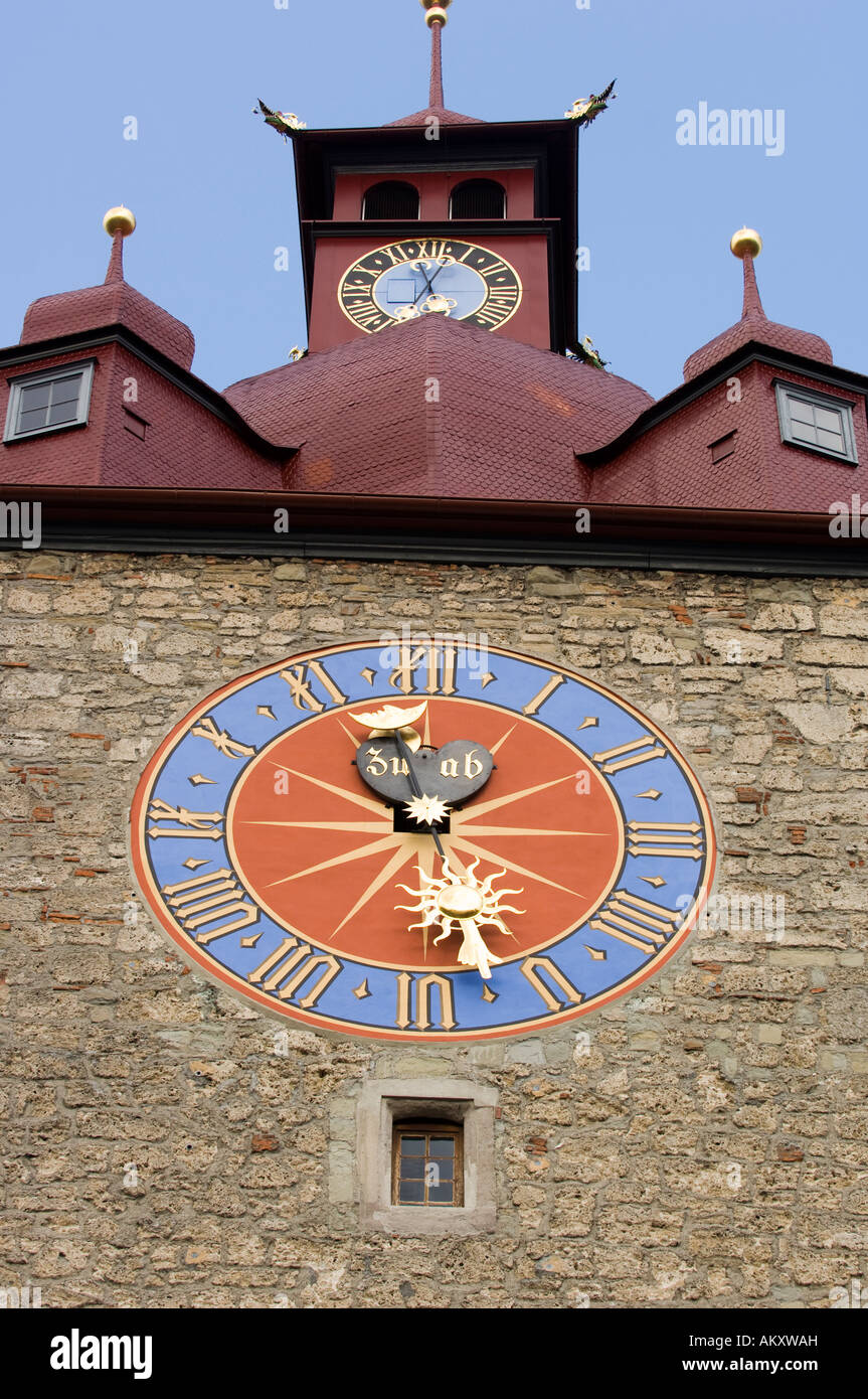Town hall clock, Lucerne, canton Lucerne, Switzerland Stock Photo - Alamy