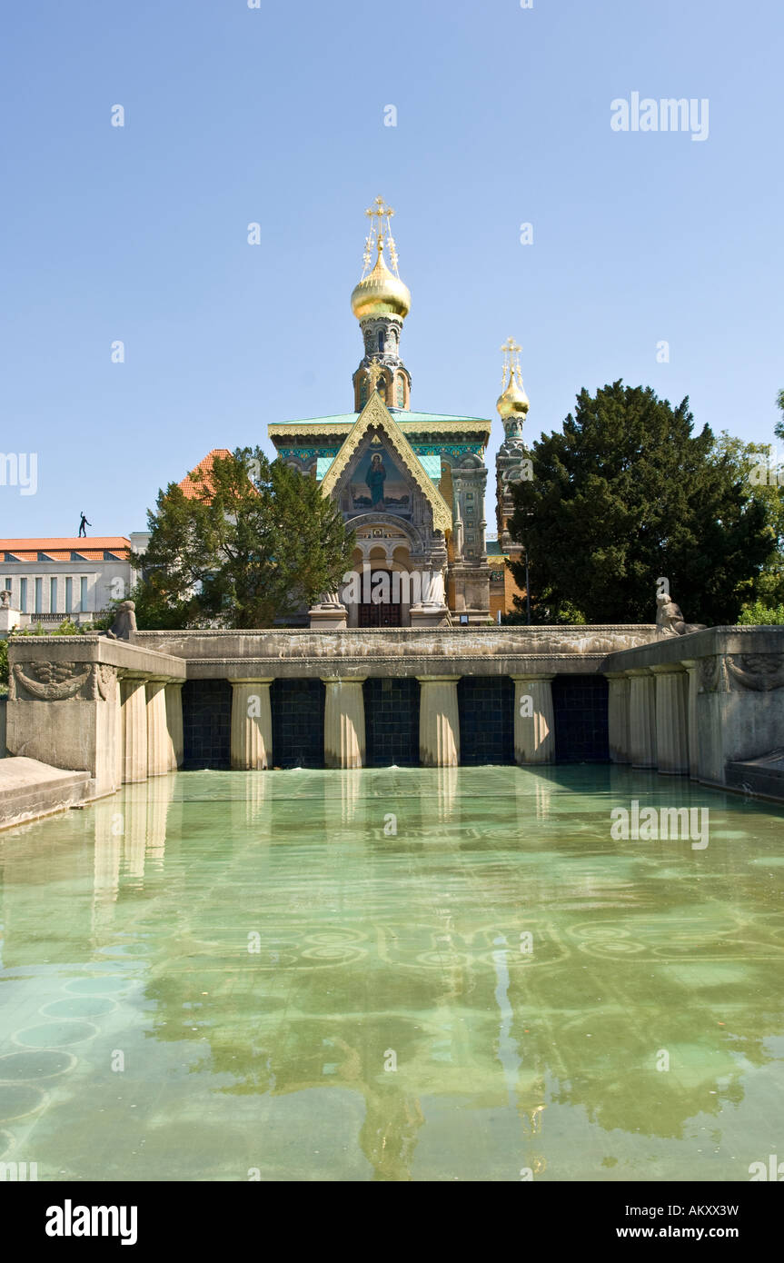 Mathildenhoehe, Russian orthodox church of Mary Magdalene, Darmstadt ...