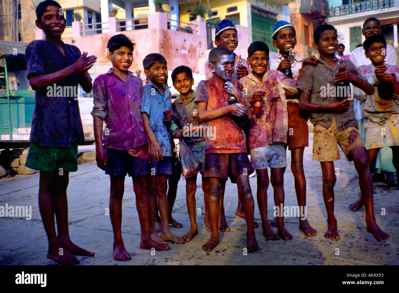 Varanasi India Festival Of Holi Paint Throwing Stock Photo - Alamy
