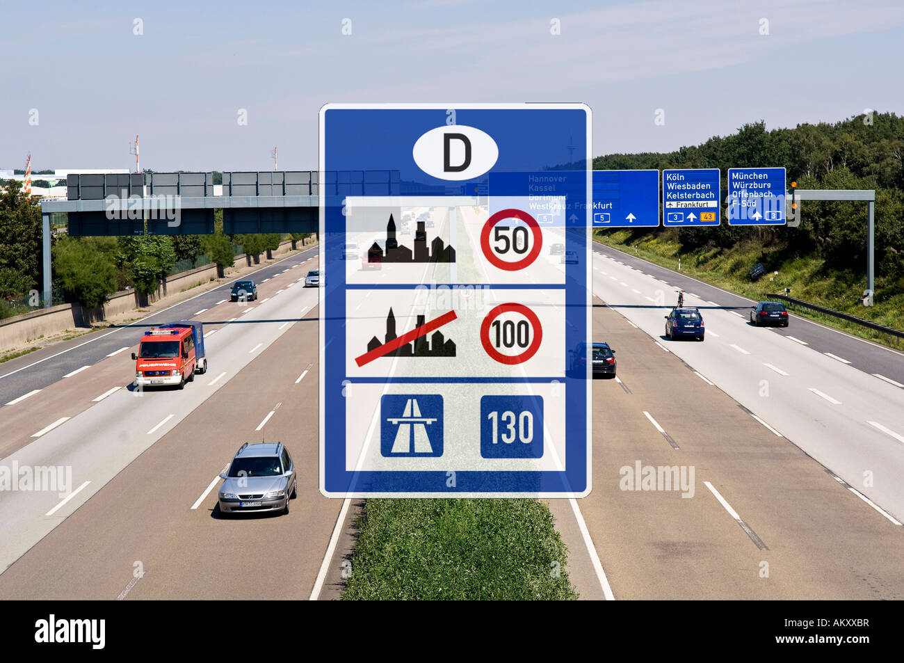 German autobahn speed limit sign hi-res stock photography and images ...