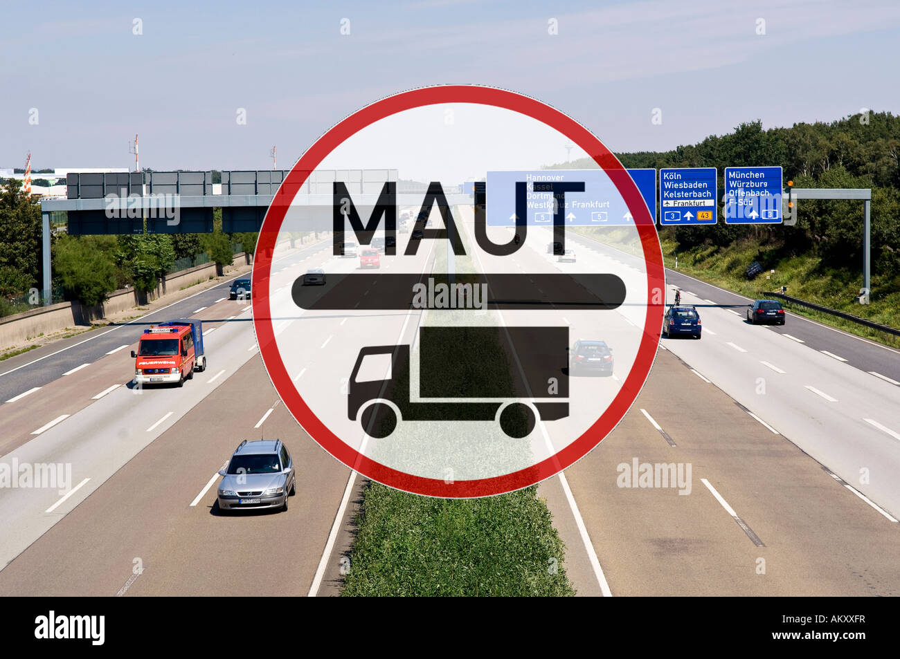 Toll for trucks on highways Stock Photo - Alamy