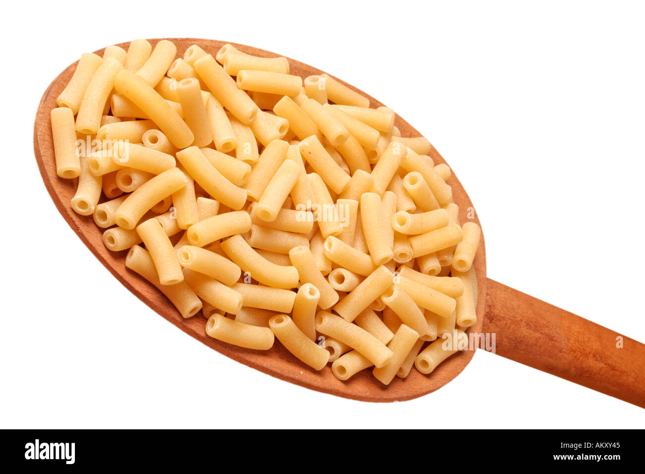 MACARONI PASTA ON SPOON CUT OUT Stock Photo - Alamy