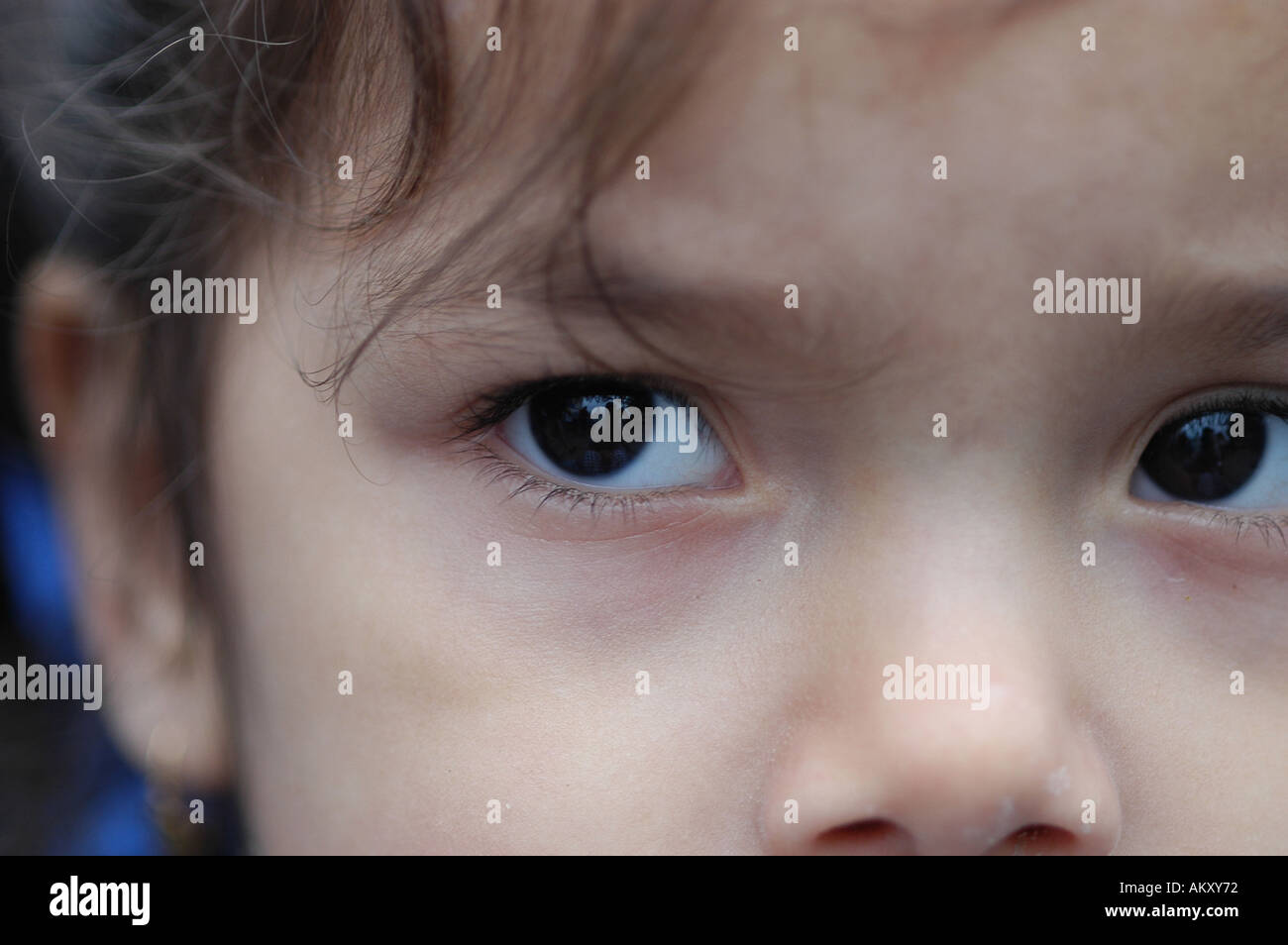 A portrait of a young girl with crumbs on her face Stock Photo - Alamy