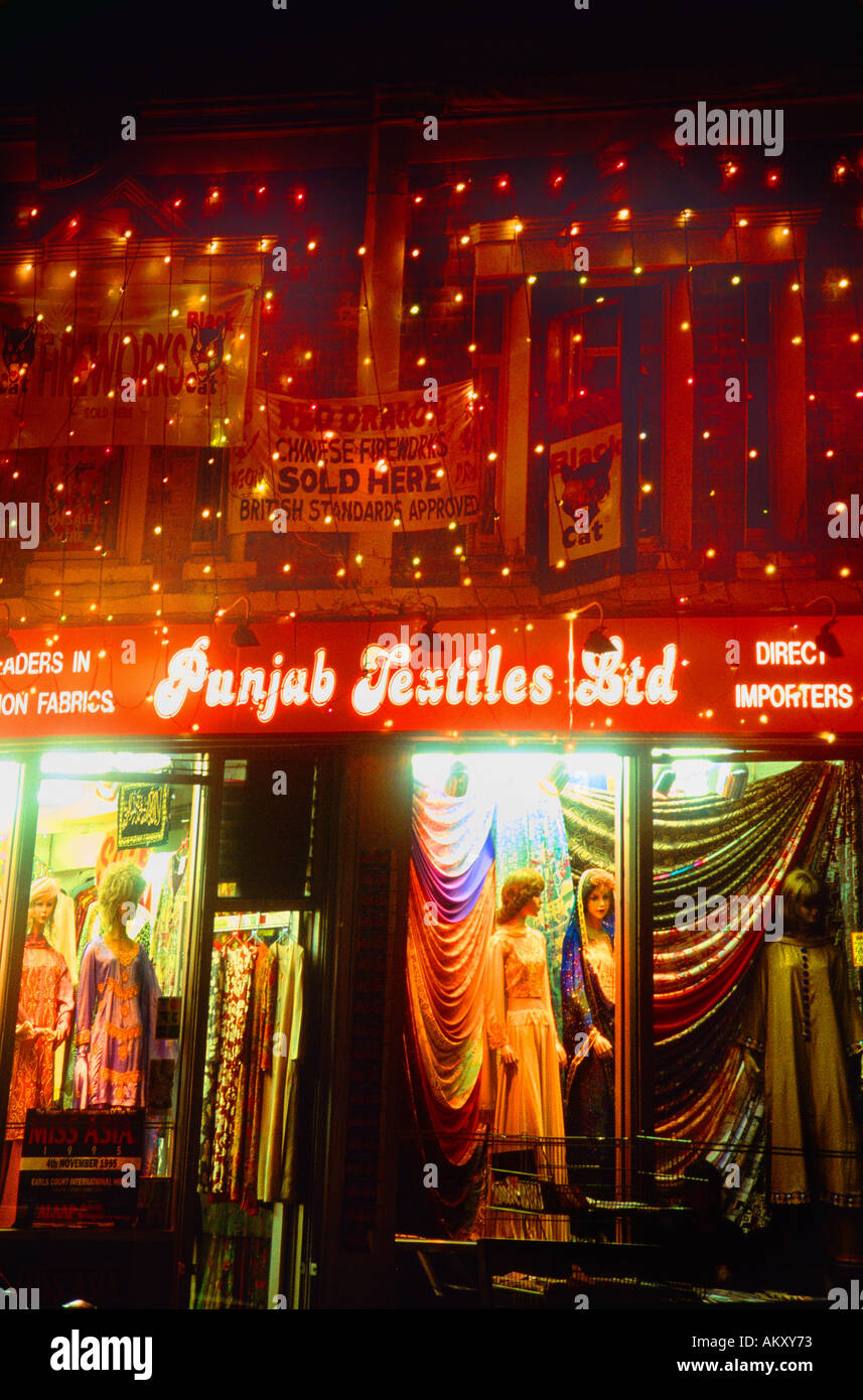 Southall England Diwali Lights Punjab Textiles Stock Photo - Alamy