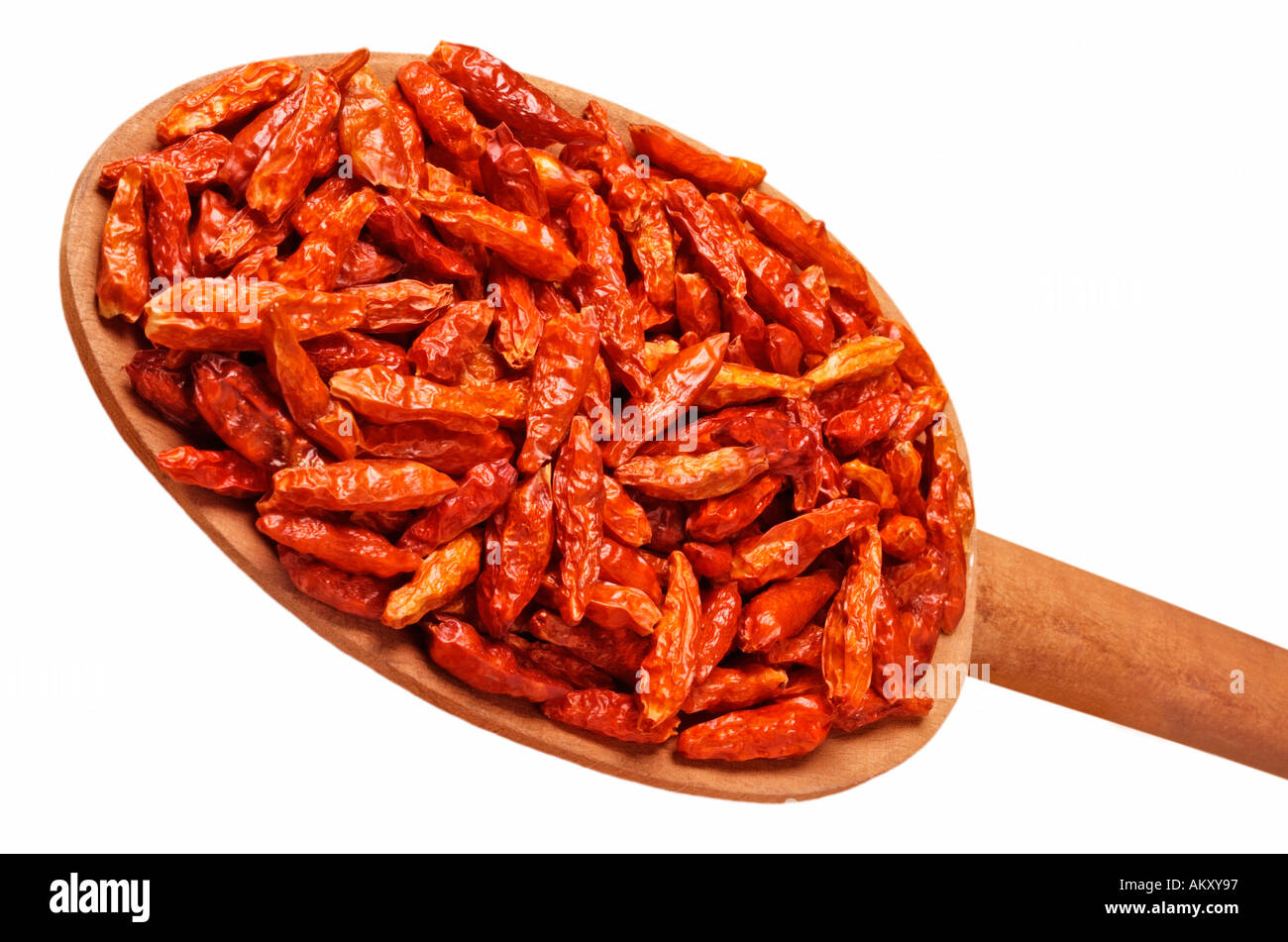 EXTRA HOT CHILLIES ON SPOON CUT OUT Stock Photo - Alamy