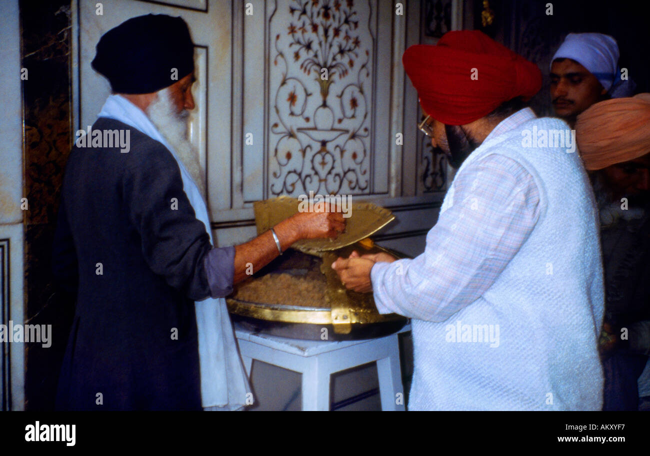 Amritsar India Golden Temple Sewadar Giving out Karah Parshad to ...