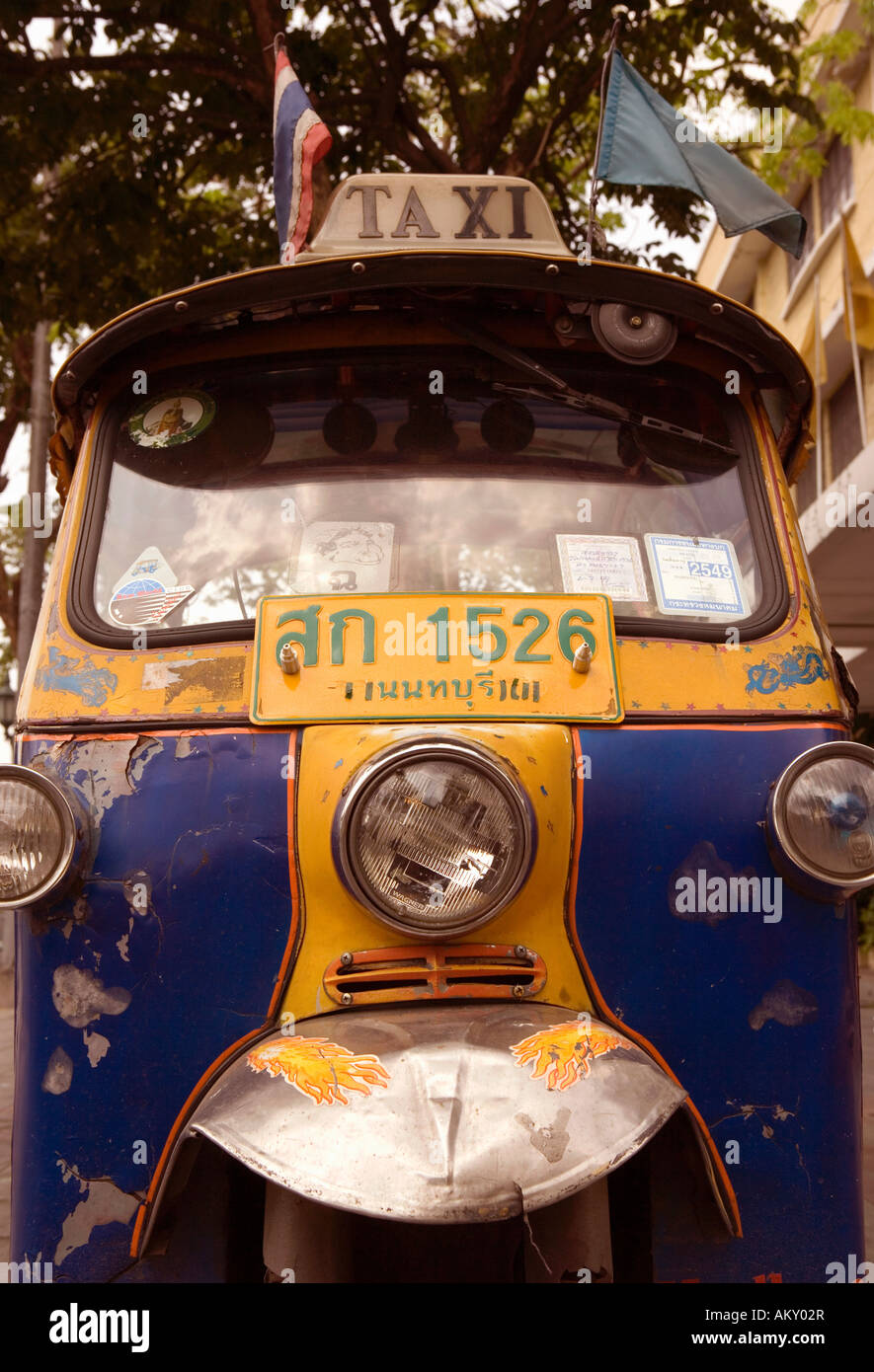 tuk tuk motorised rickshaw on street low angle view Stock Photo - Alamy