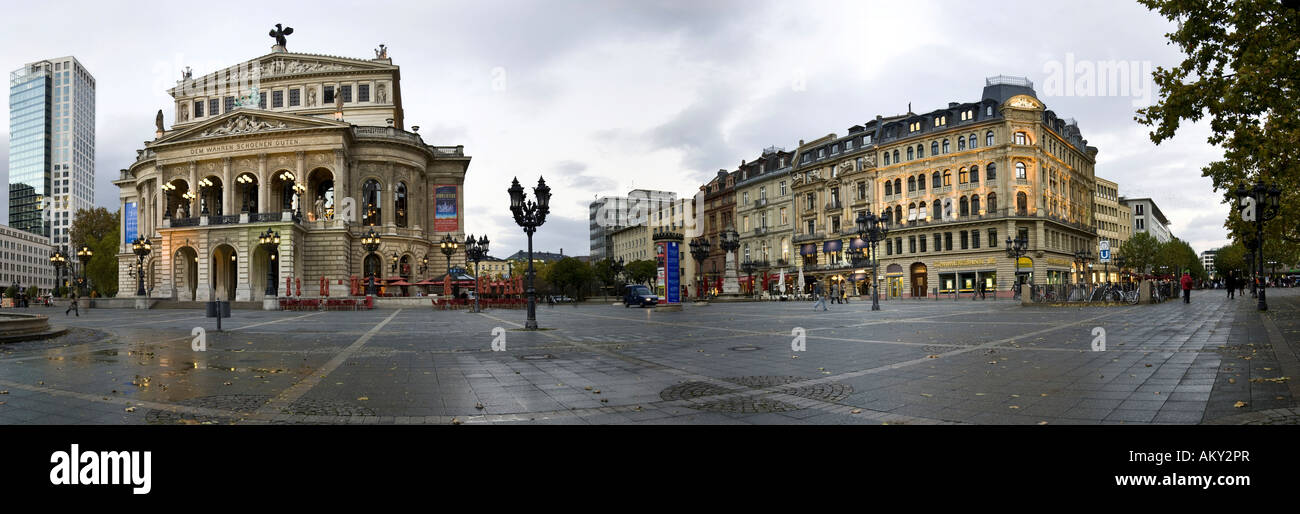 Opernplatz with old opera, Frankfurt, Hesse, Germany Stock Photo - Alamy