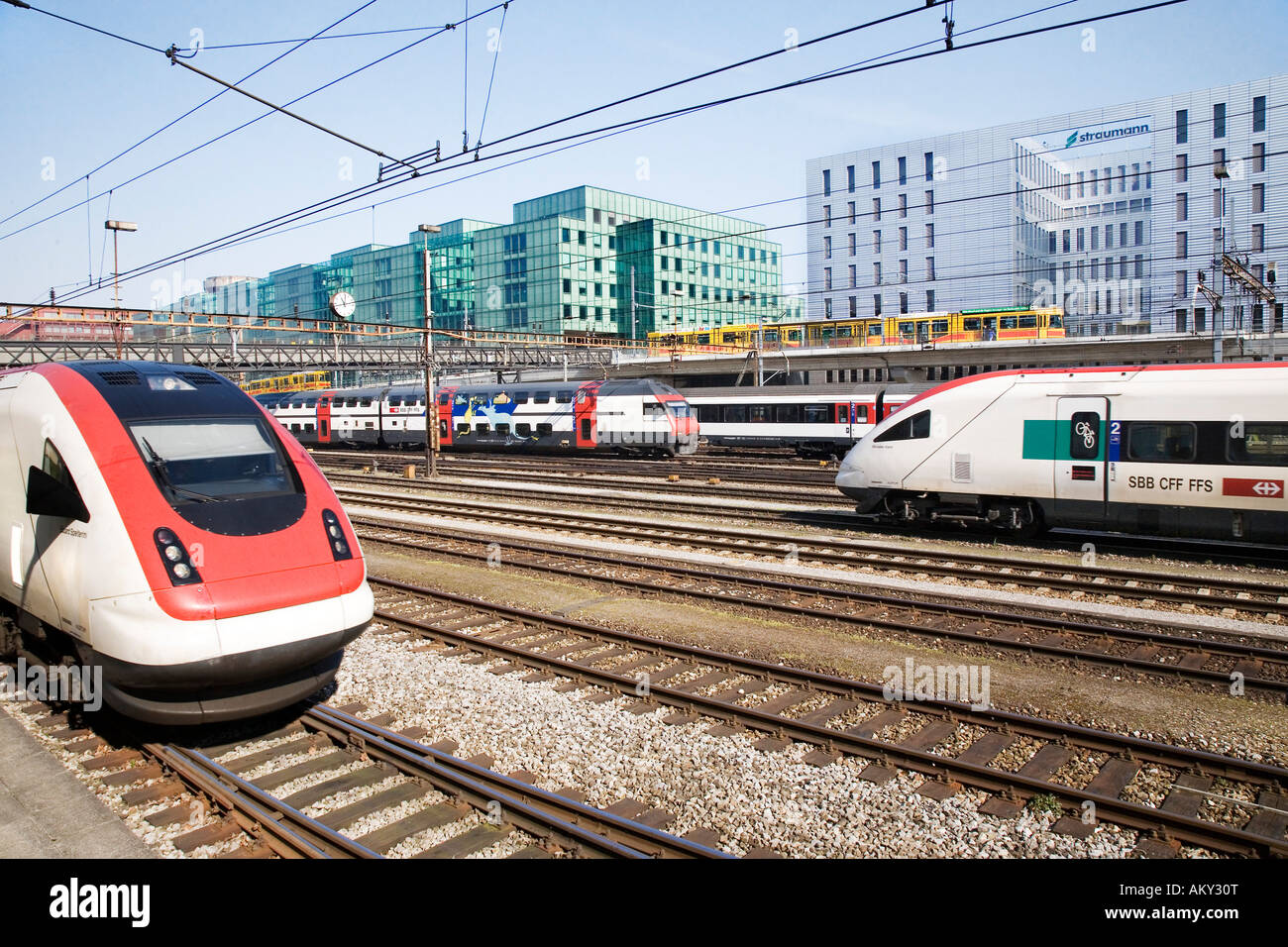 Public transportation, main station, Basel, Switzerland Stock Photo - Alamy