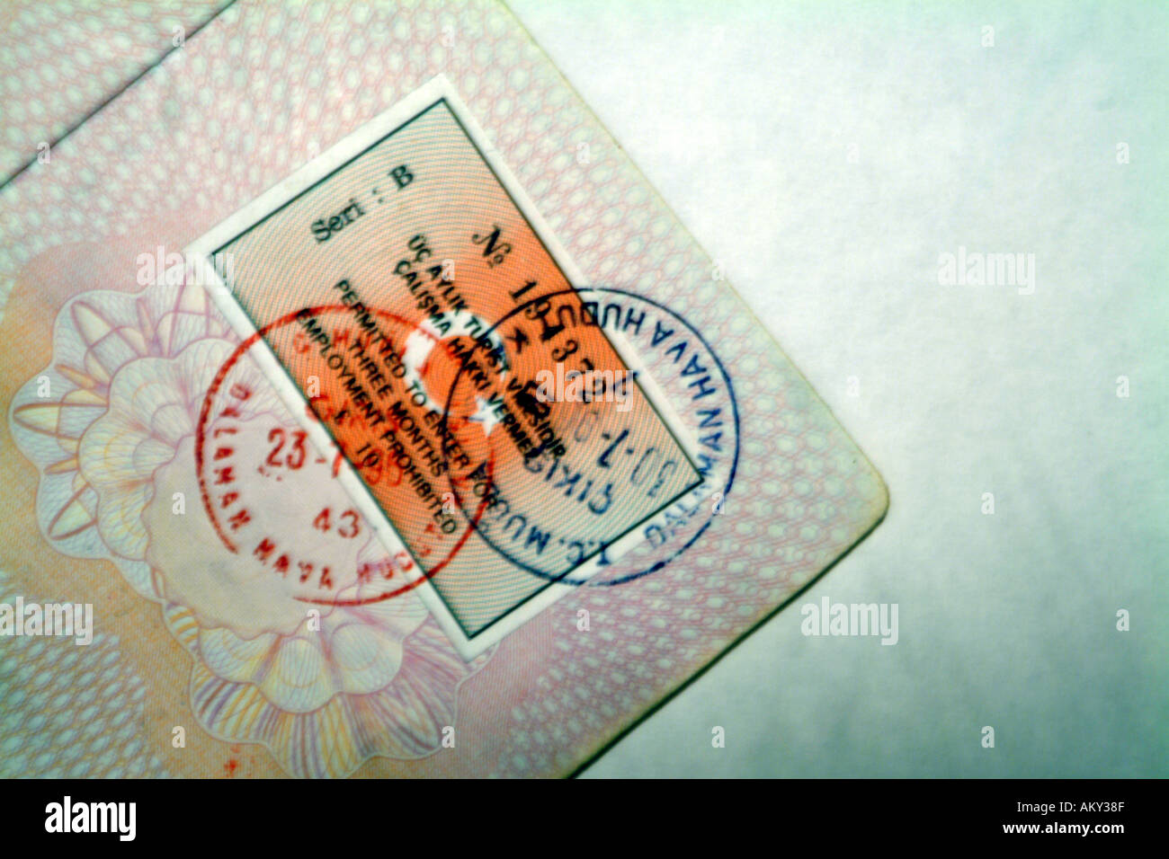 passport turkey turkish turk Stock Photo - Alamy